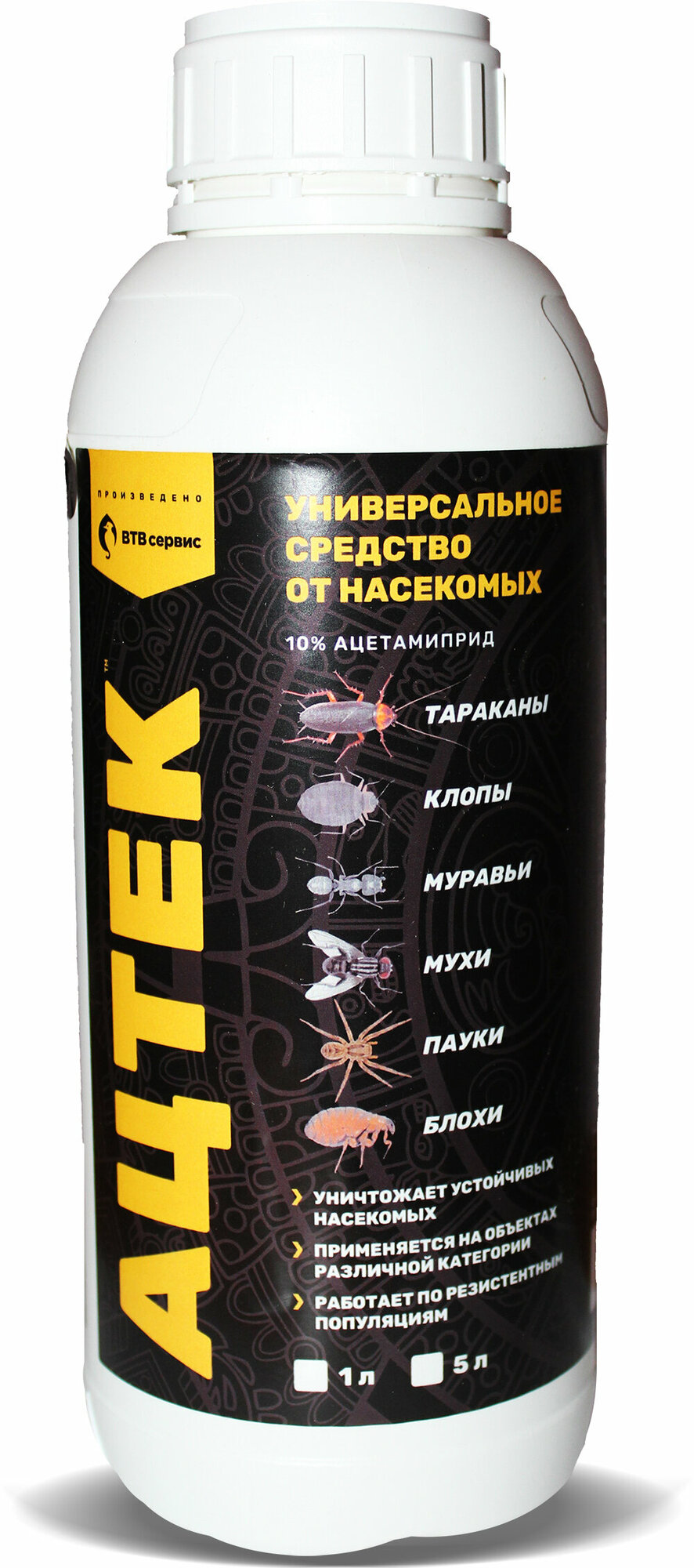 Профессиональный концентрат от тараканов, клопов, блох и др. насекомых Ацтек (1 л)