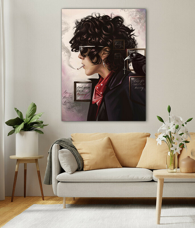 Интерьерная картина на холсте "Певица LP арт - Лаура Перголицци" размер 45x60 см