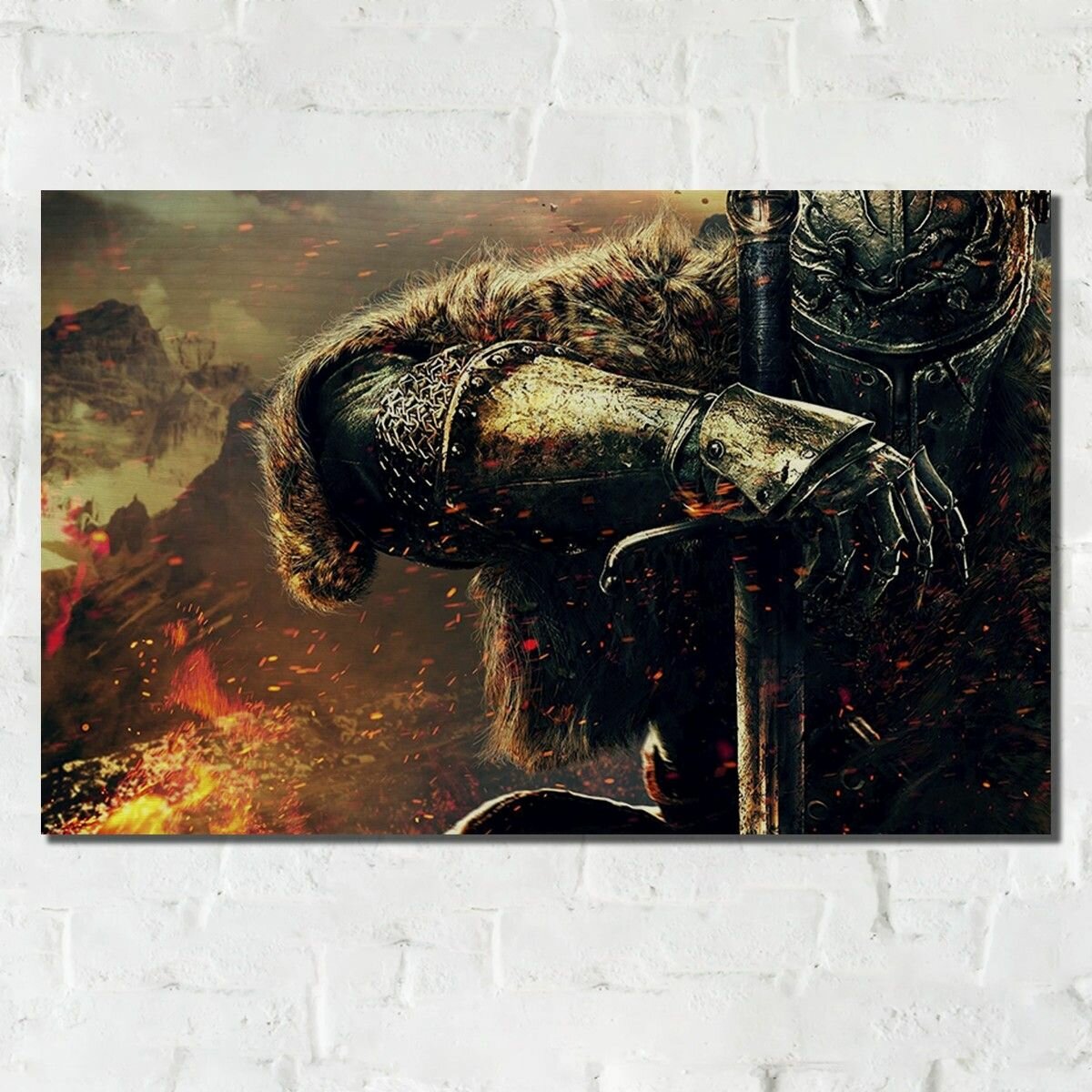 Картина интерьерная на дереве Dark Souls 3 Дарк соулс, Миядзаки, Ремастер - 14149