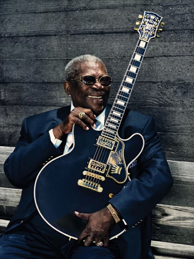 Плакат, постер B.B. King, Би Би Кинг на бумаге, размер 60х84см