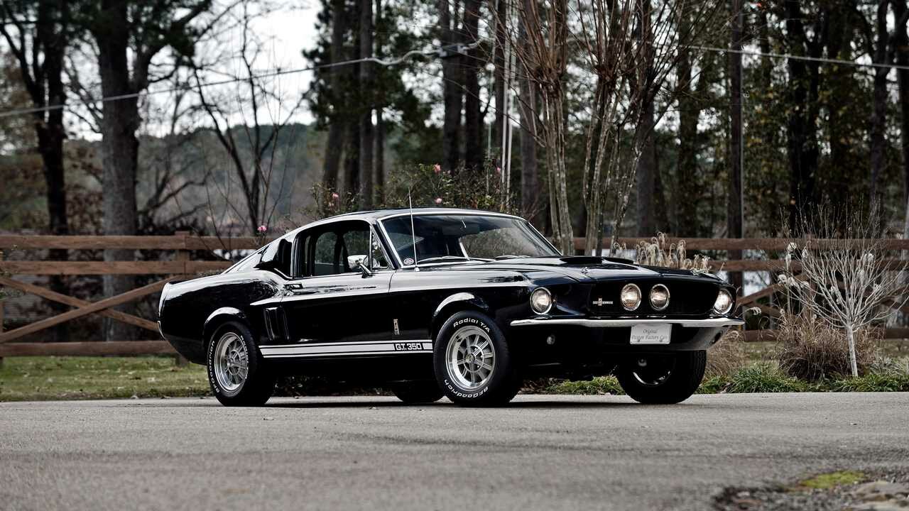 Картина на холсте 60x110 LinxOne "Shelby 1967 шелби GT350" интерьерная для дома / на стену / на кухню / с подрамником