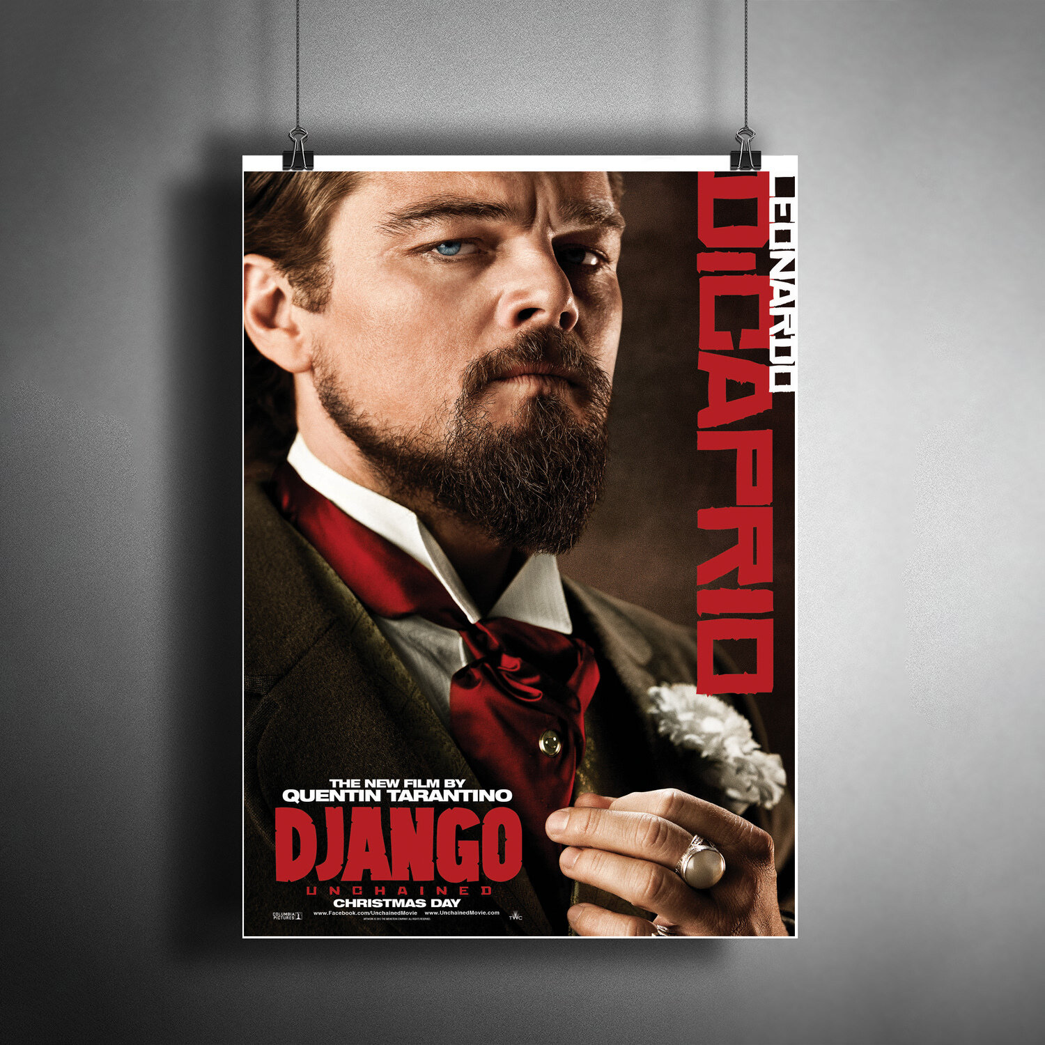 Постер плакат для интерьера "Тарантино: Джанго освобождённый. Леонардо ДиКаприо. Django Unchained"/ A3 (297 x 420 мм)