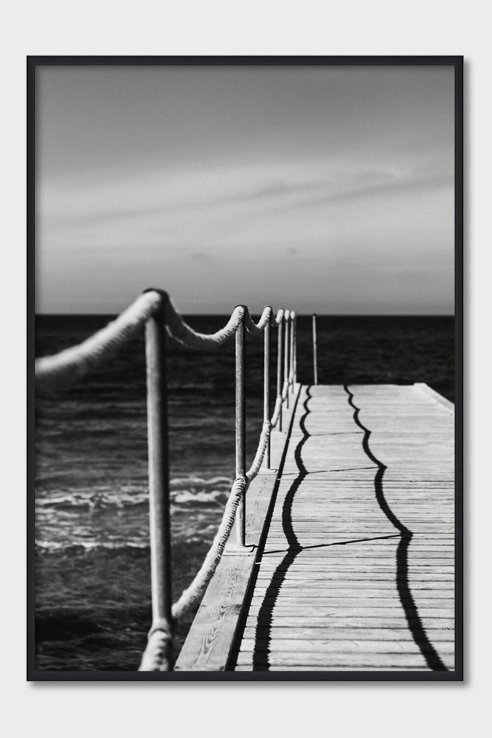 Постер для интерьера Postermarkt, 50х70 см в черной рамке, Черно-белый #43