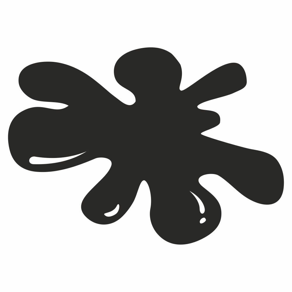 Наклейка "Клякса" (средняя), 100х55мм, черная, Арт рэйсинг