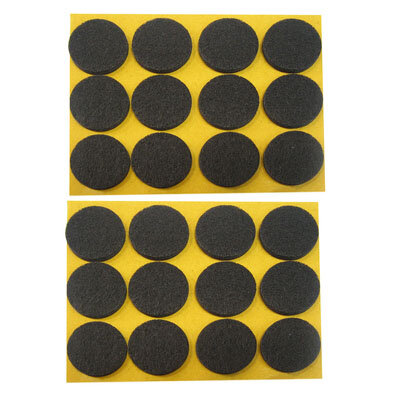 Подпятник фетровый d24 мм самоклеящийся темный (24 шт.)