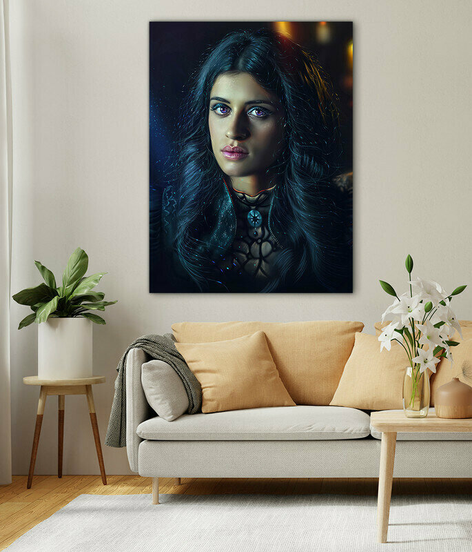 Интерьерная картина на холсте "Йеннифер и Венгерберга - Аня Чалотра" размер 22x30 см