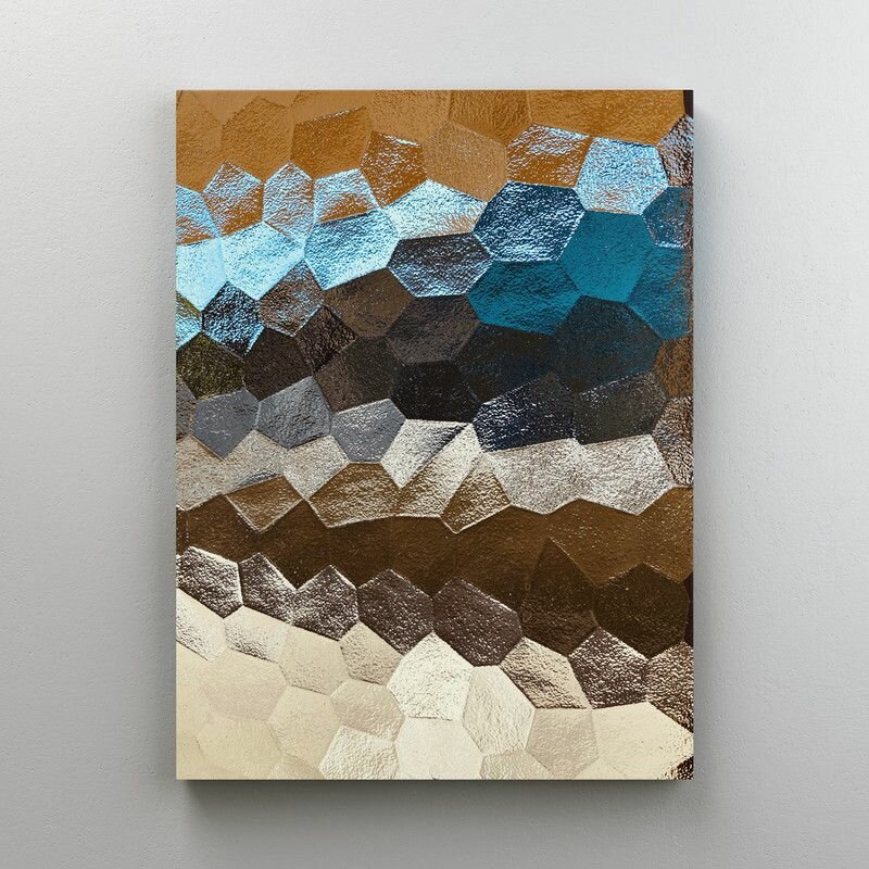 Интерьерная картина на холсте "Абстракция - текстура фрески" размер 45x60 см