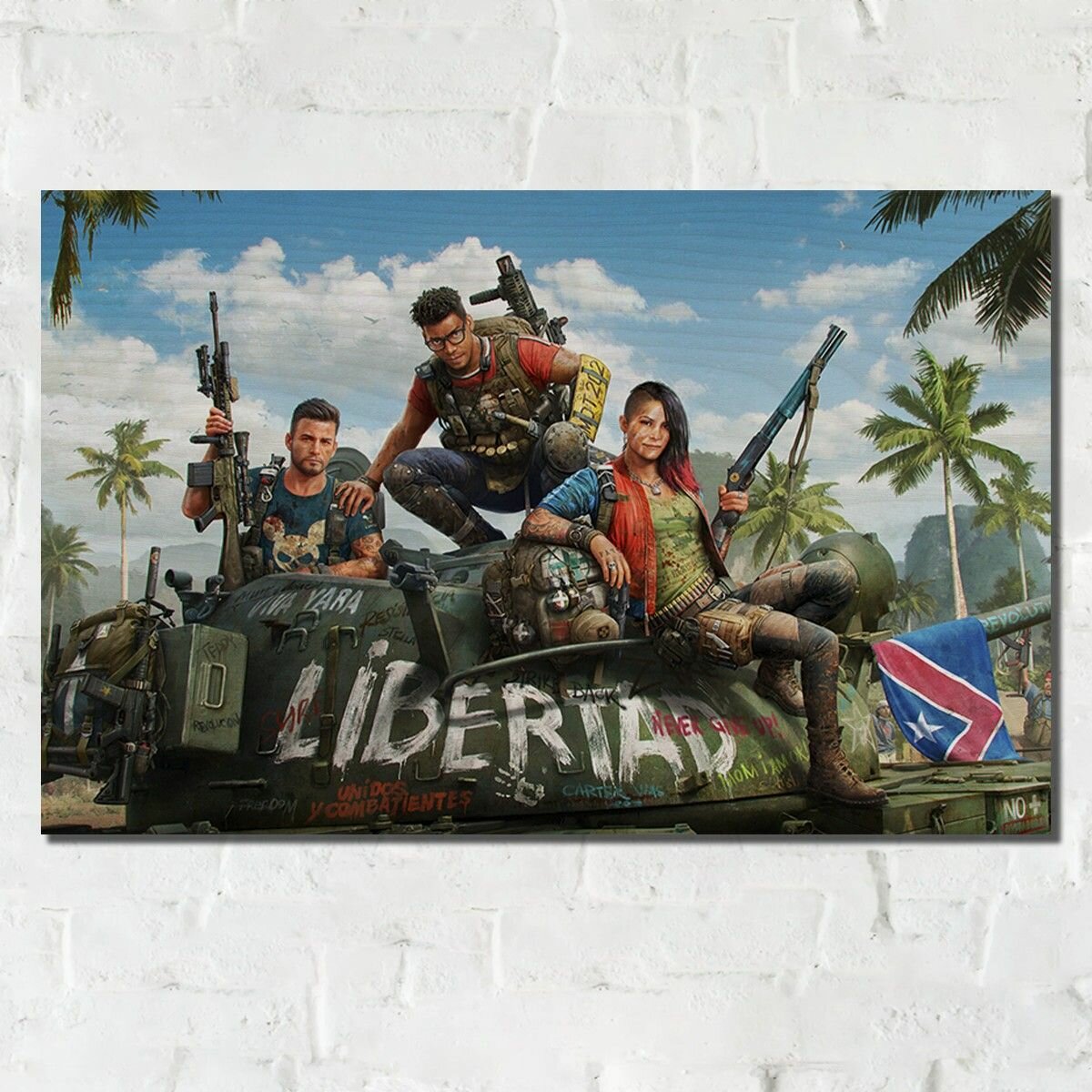 Картина интерьерная на дереве Far Cry 6 Злодей, Индюк, Шутер, Во все тяжкие - 14334