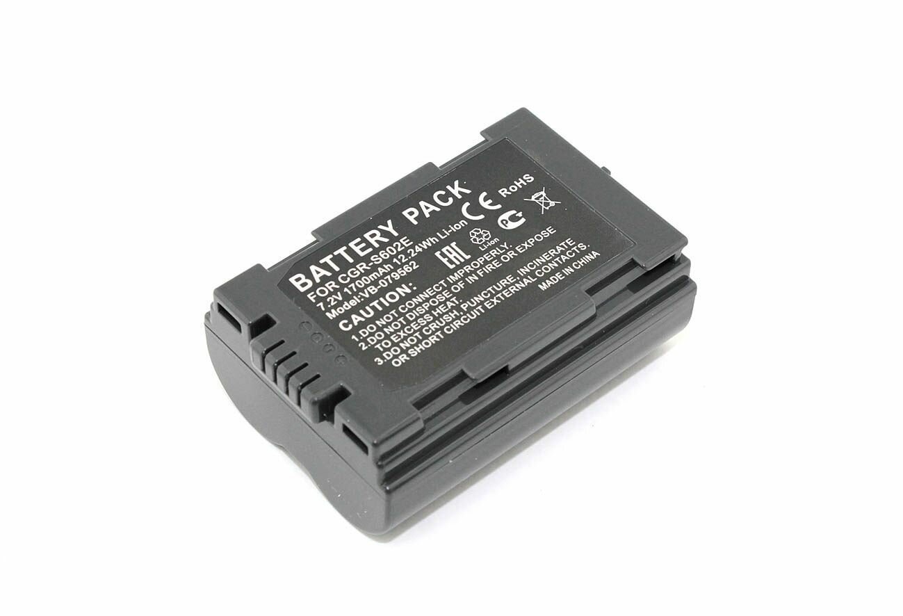 Аккумулятор для видеокамеры Panasonic CGR-S602E, BP-DC3, 7.2V, 1700mAh, код MB079562