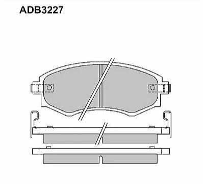 Колодки тормозные дисковые передние Allied Nippon ADB3227