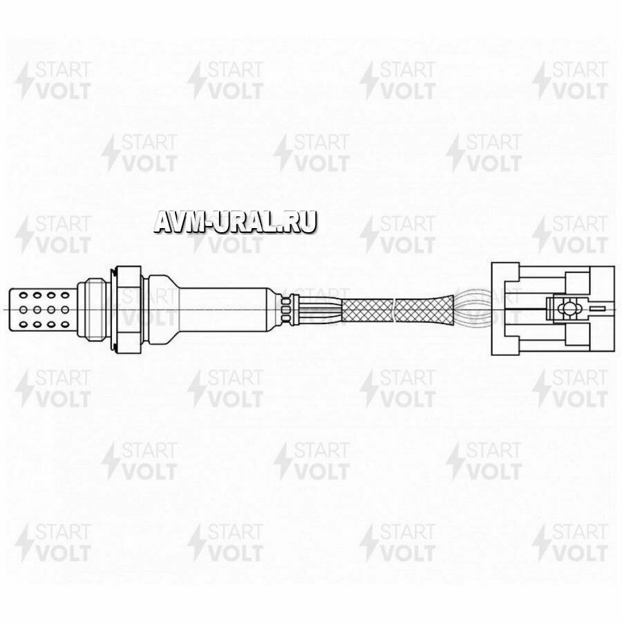 Датчик кисл для ам Lifan X60 12 X70 17 18i после кат чёрный разъём VSOS 2723 STARTVOLT арт. vsos2723