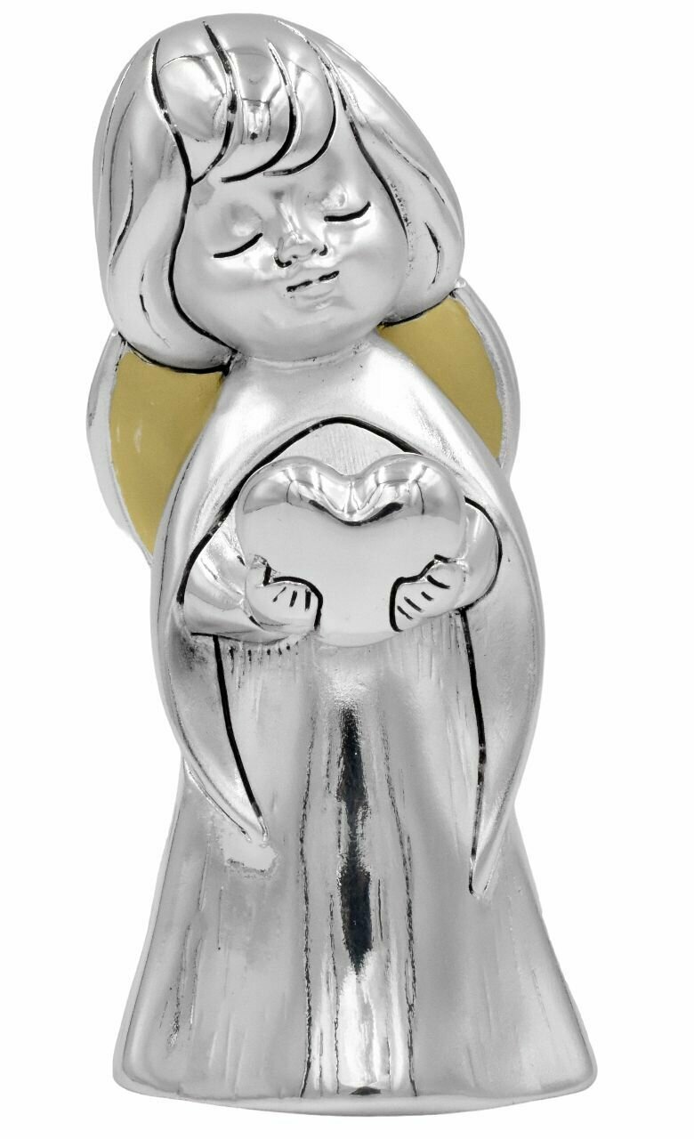 Статуэтка "Ангел с сердцем" с серебрением /17888