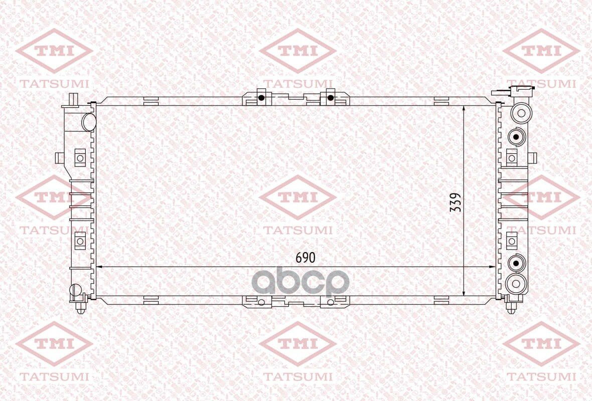 Радиатор системы охлаждения MAZDA 626/MX-6/Xedos 91-> TATSUMI арт. TGA1019