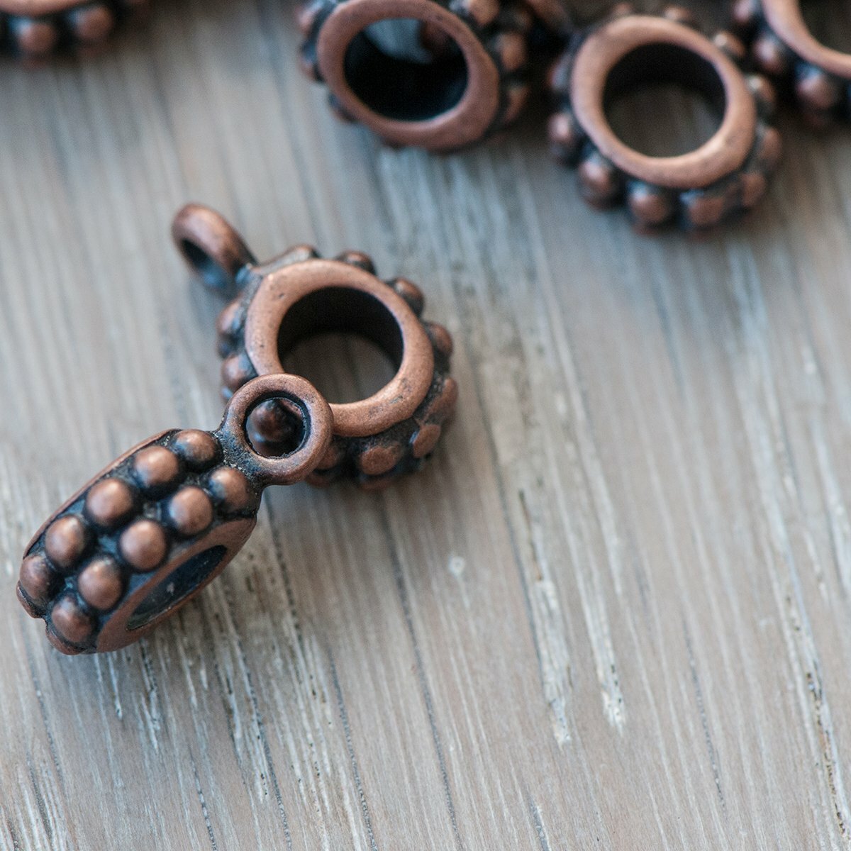 Бейл держатель для кулона подвески 20 шт для бижутерии/украшений, металл, цвет красная медь, размер 13x8x5 мм