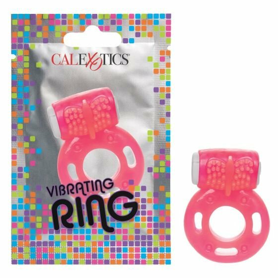 Эрекционное кольцо California Exotic FOIL PK VIB RNG, с вибрацией, розовый