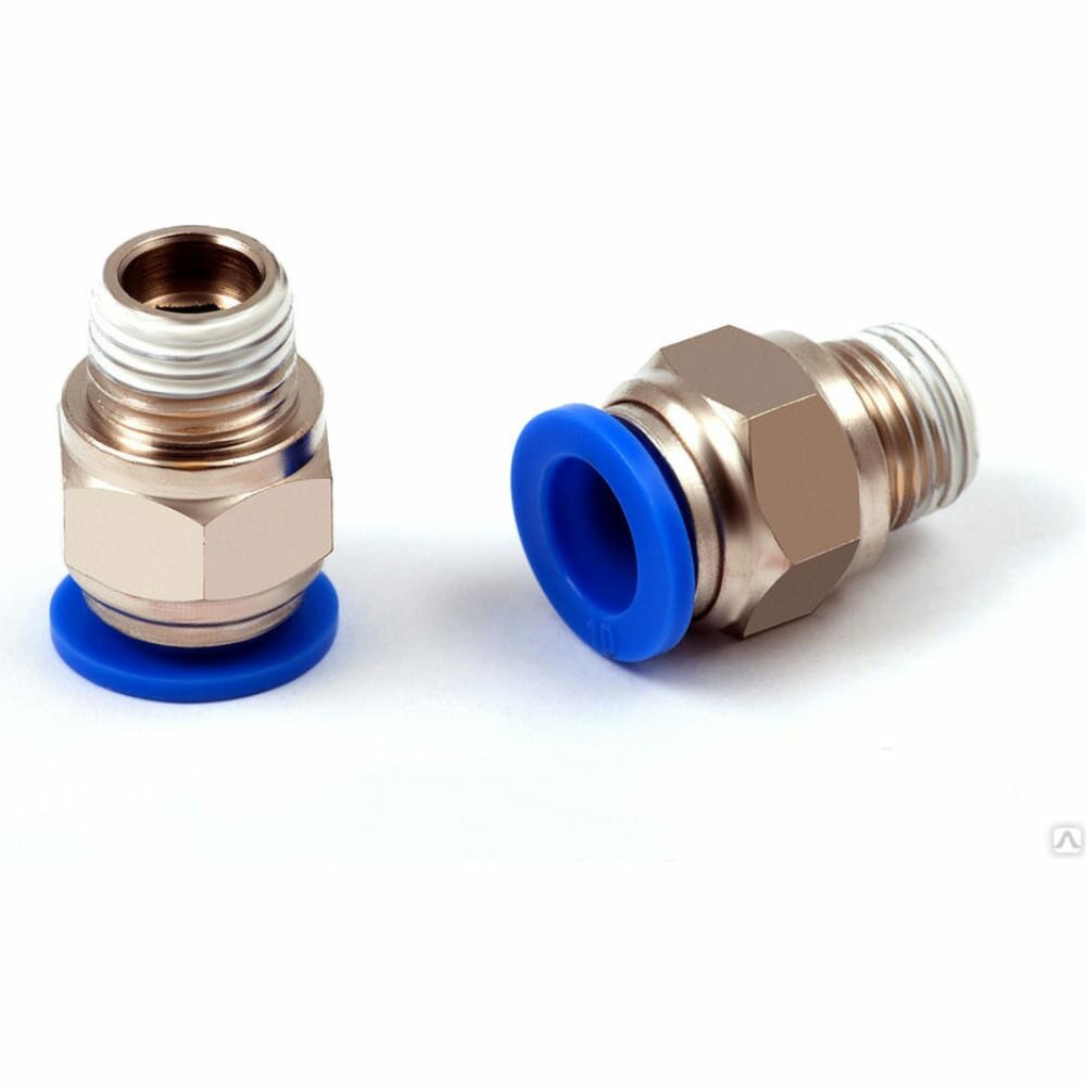 Фитинг цанговый прямой металлический 12 мм, M1/4" Pegas pneumatic 5206