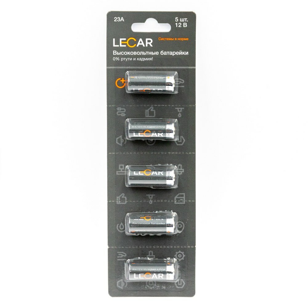 Батарейка алкалиновая lecar a23 12v lecar000073106