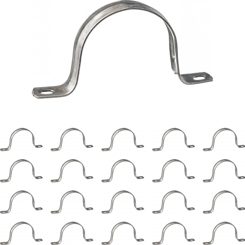 Скоба металлическая двухлапковая D48 (комплект из 25 шт.)