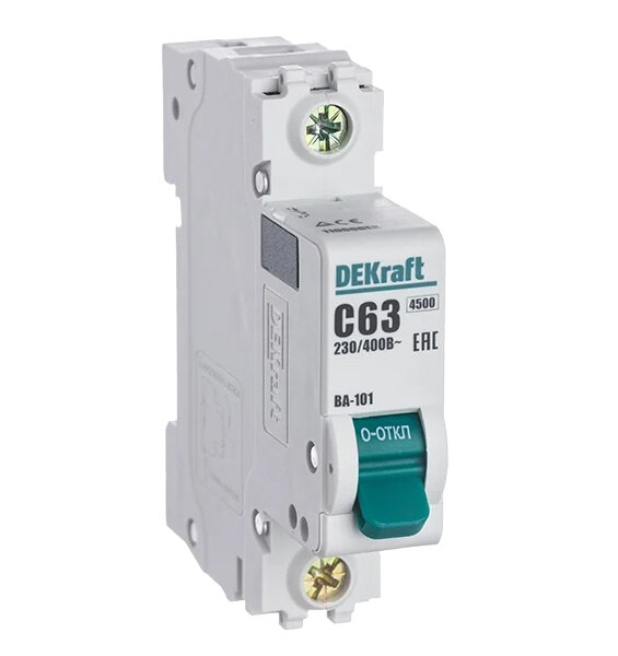 Авт. выкл. Schneider Electric DEKraft 1P 63A 4.5кА
