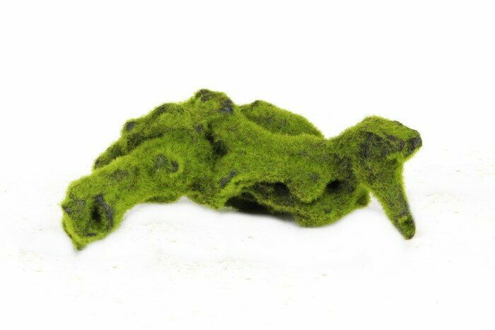 Коряга искусственная Marlin Aquarium "Коряга со мхом", 15×7×7 см