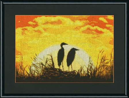 Набор для вышивания Золотое Руно З-034 " Аисты" 30.9-44.9см.