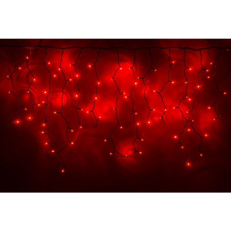 LED-RPL-200(50x4)-230V-R красные светодиоды/черный провод. Светодиодная гирлянда бахрома Neo-Neon
