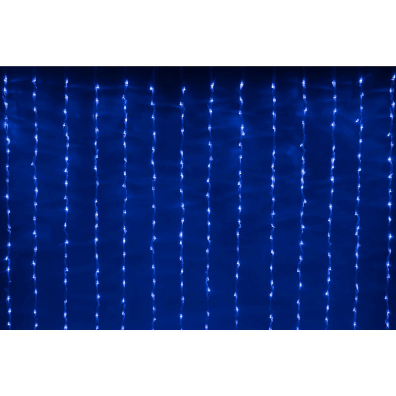 LED-XP-1344-230V Blue Световой "умный" дождь с контроллером 2,4х3,6м, 250Вт, Синий, Flesi