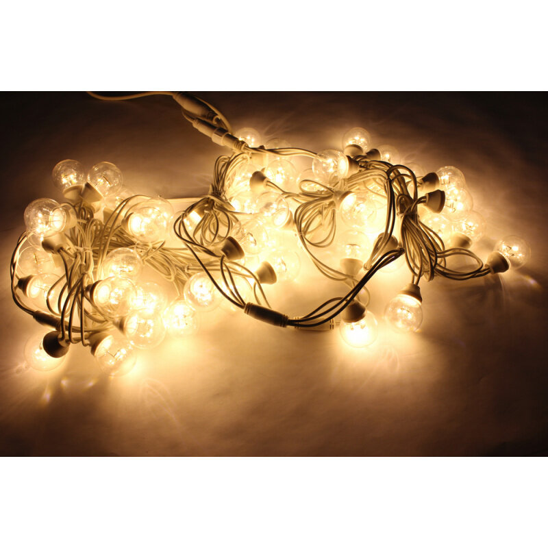 LED-2BLR-2835-20CM-10M-240V-WW/WH Гирлянда Белт-лайт 10м, IP65, 50 белых теплых ламп/белый провод