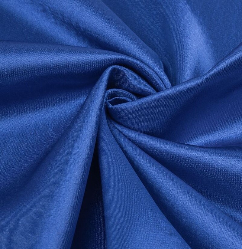 Ткань креп-сатин. Цвет василек. Готовый отрез 2*1,5м