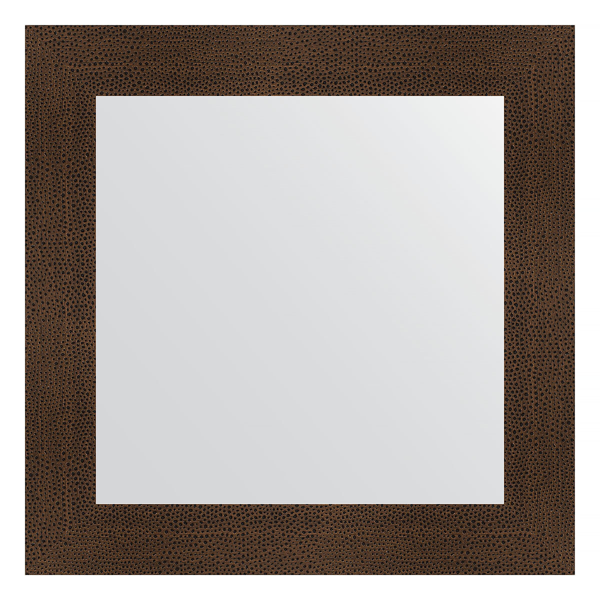 Зеркало настенное EVOFORM в багетной раме бронзовая лава, 70х70 см, для гостиной, прихожей, кабинета, спальни и ванной комнаты, BY 3152