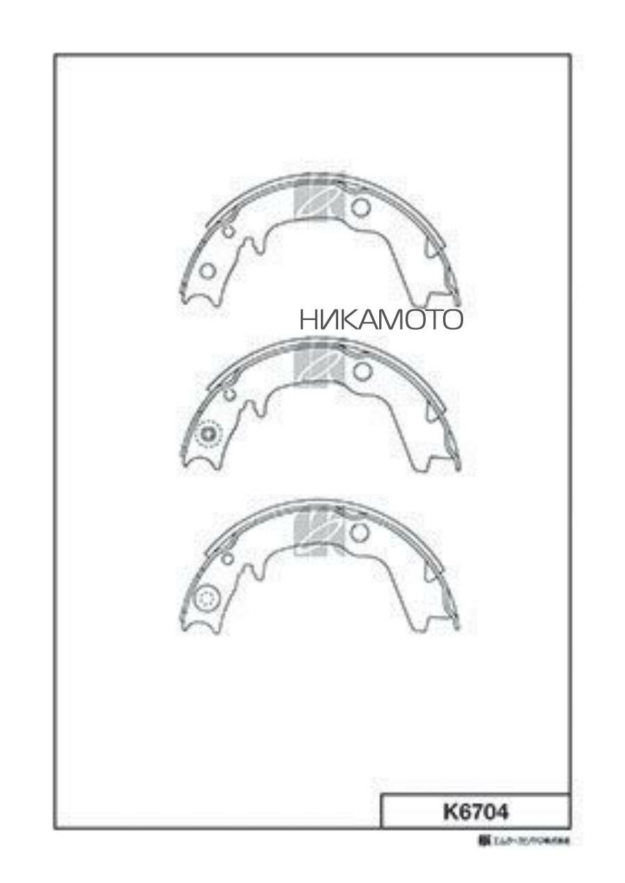 KASHIYAMA K6704 Колодки стояночного тормоза MITSUBISHI