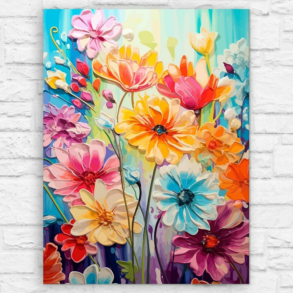 Картина по номерам на холсте природа цветы (пейзаж) - 12614 В 30x40