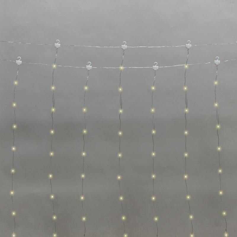 Гирлянда светодиодная «Роса »Светодиодный дождь" 3х3м LED тепл. бел. 12Вт IP20 USB+пульт управления с крючками для крепления Neon-Night 315-886