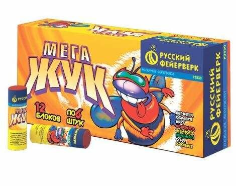 Вращающийся фейерверк Р3530 Мега-жук
