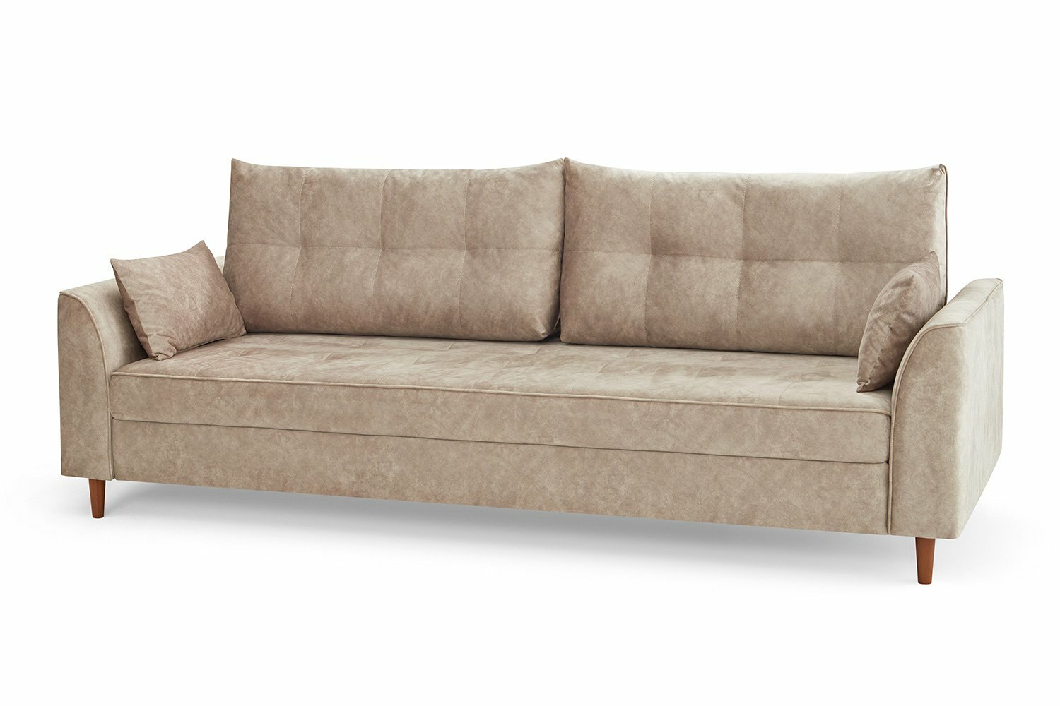 Диван-кровать SCANDICA Осло, велюр, 235х92х99, прямой, цвет бежевый