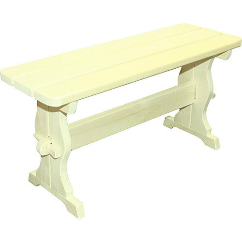 Скамья из осины для бани Суши Веник, 100*30*44 см, натуральное дерево, древесина класса А