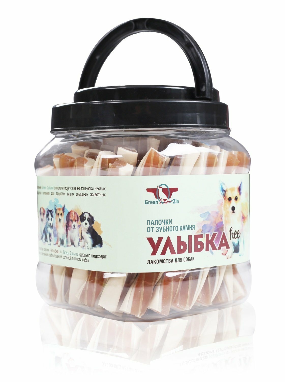 Улыбка FREE Жевательные палочки от зубного камня,1012 гр. 53 шт.