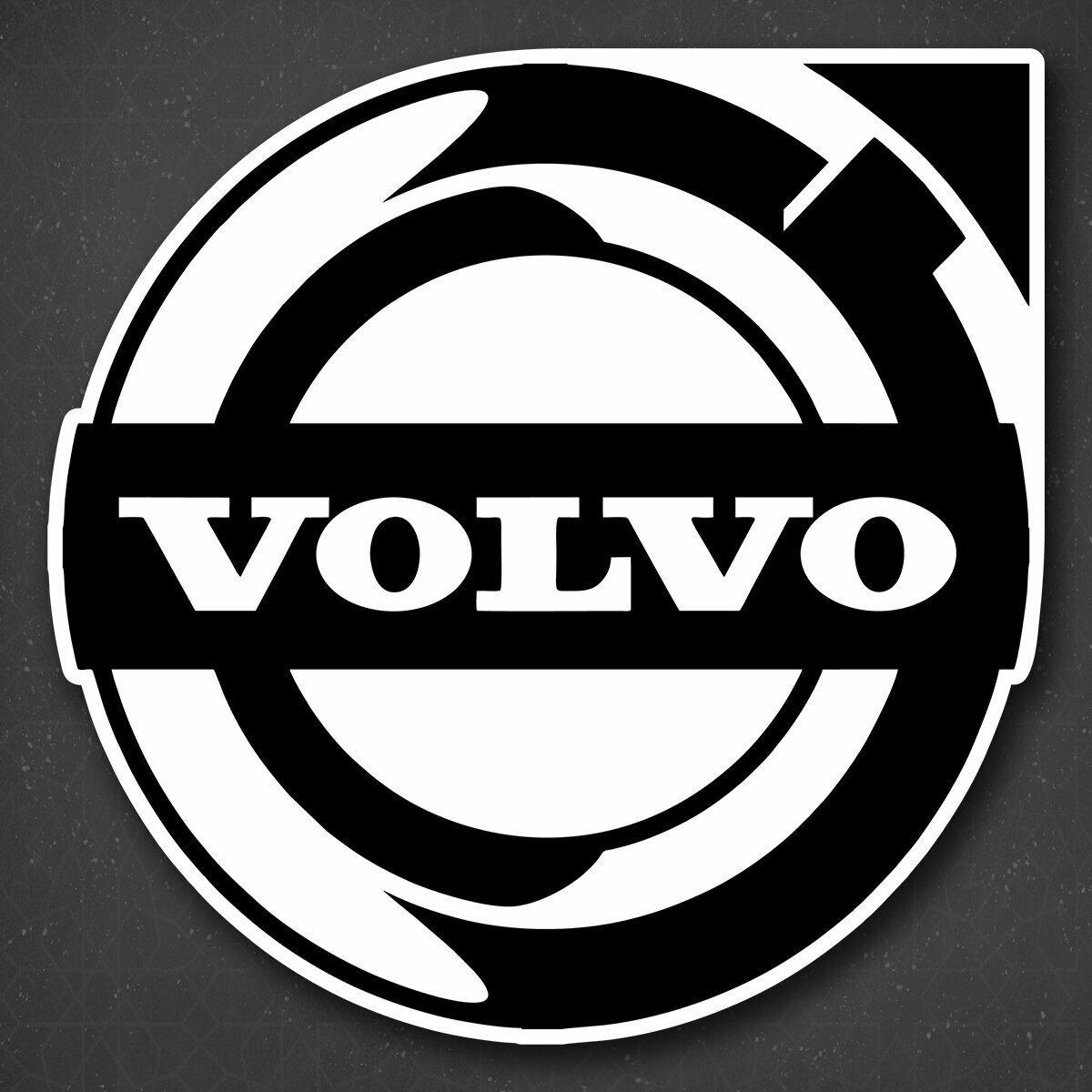 Наклейка на авто "VOLVO - Вольво" 19x19 см