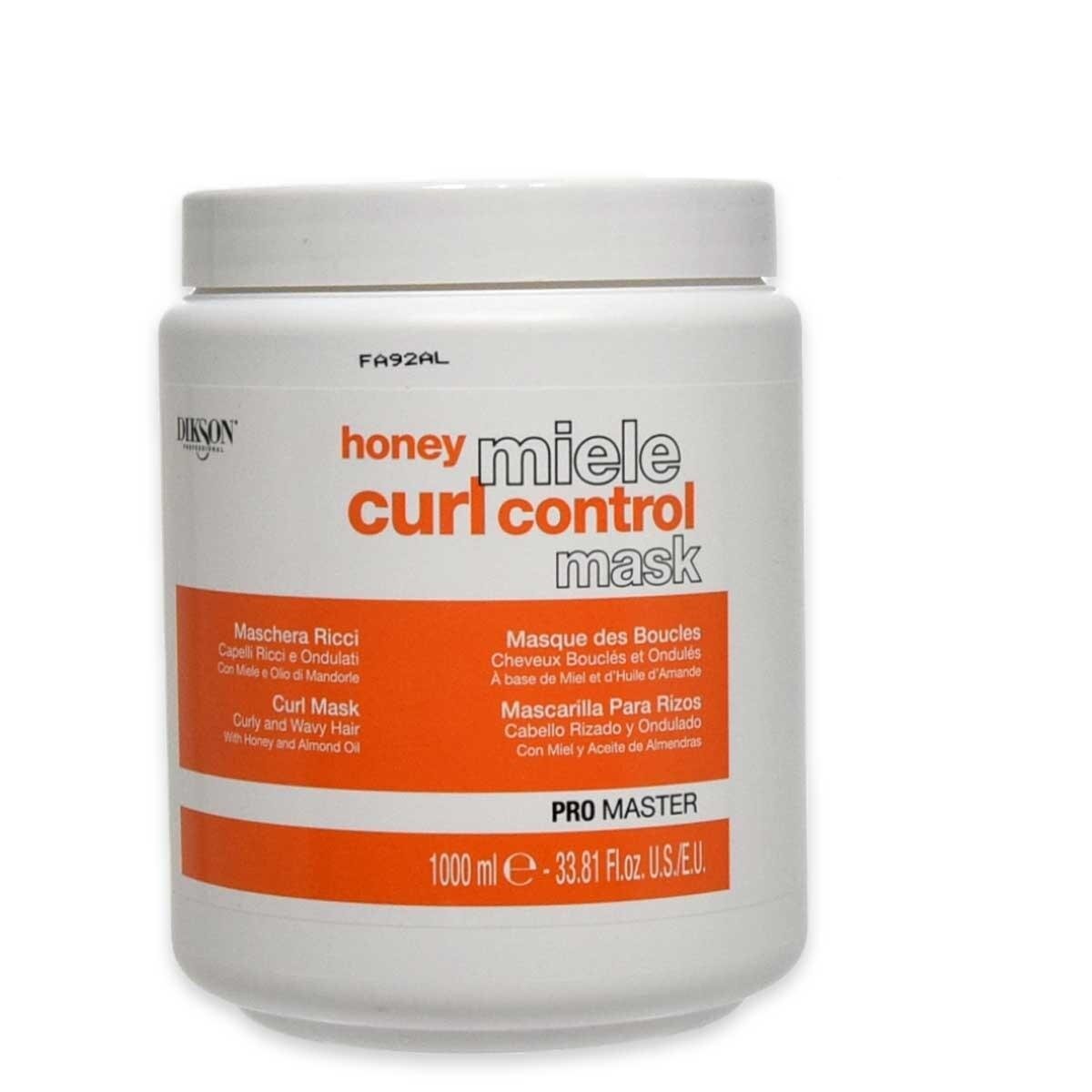 Маска для вьющихся и волнистых волос с медом и маслом миндаля Dikson Promaster honey miele curl control mask, 1000 мл