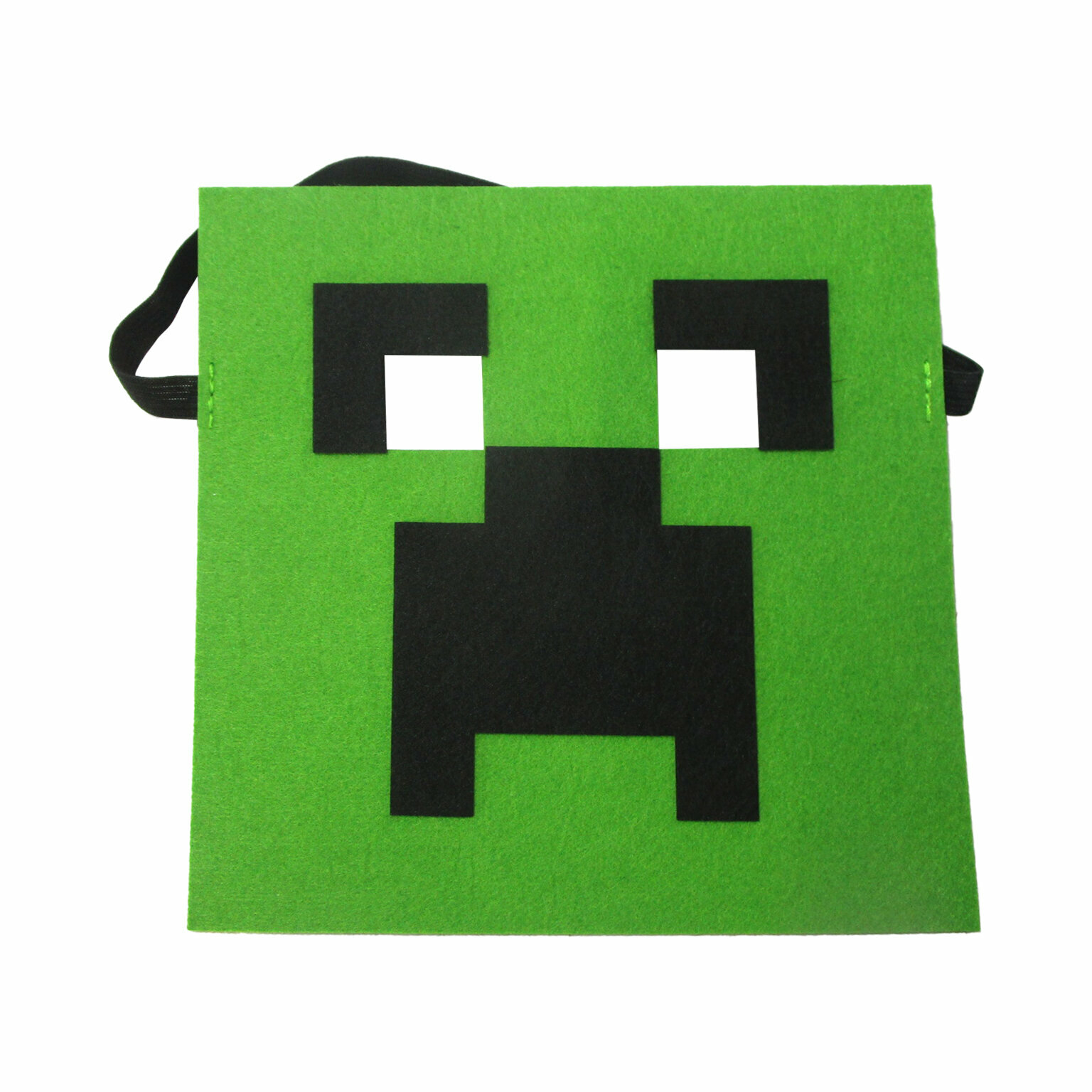 Маска карнавальная, из фетра, Пиксельный монстр, Зеленый, 17