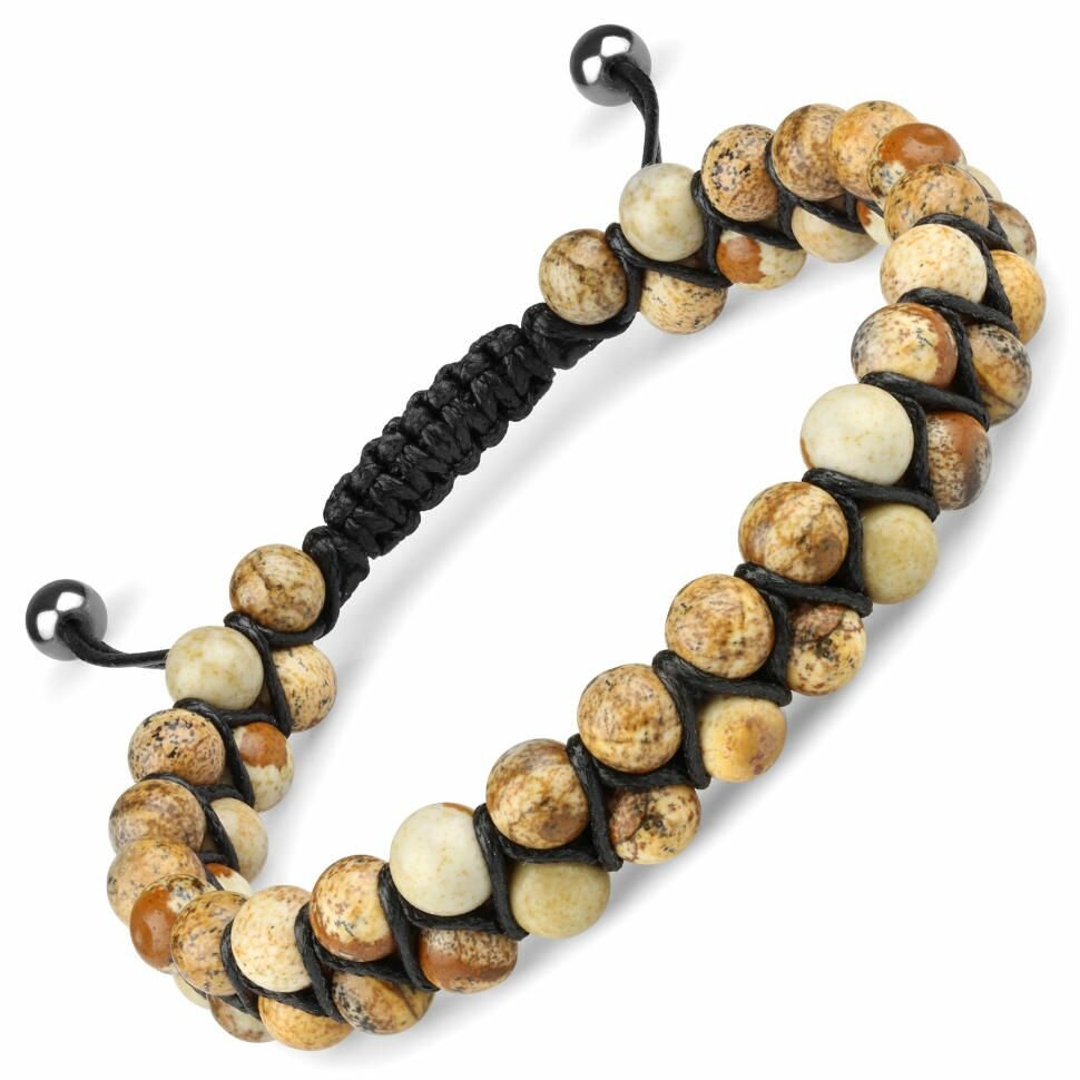 Плетеный браслет, яшма