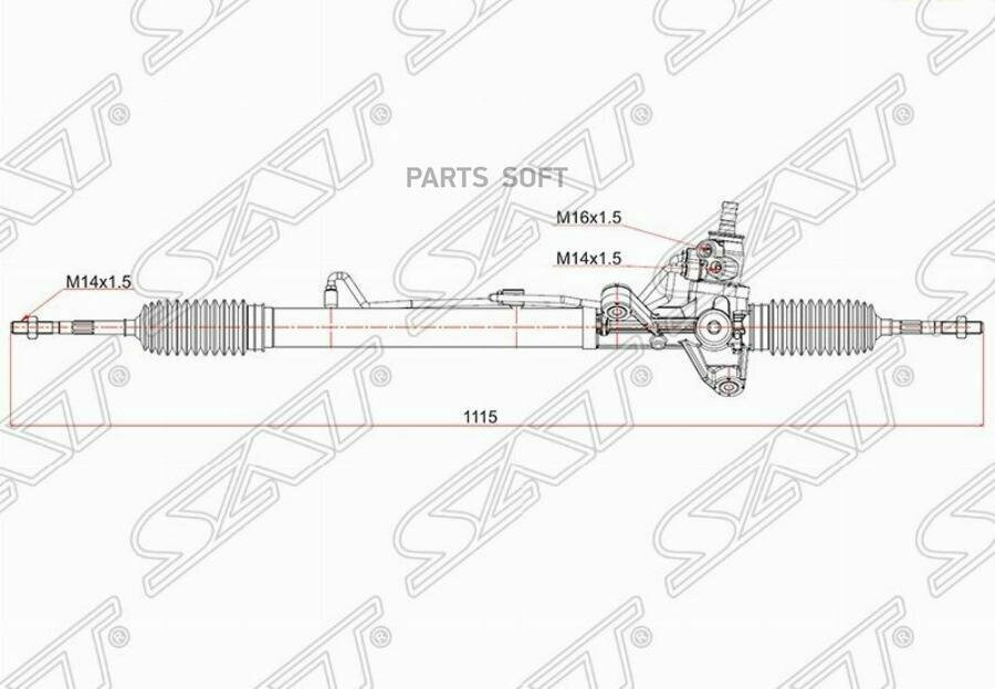 Рейка рулевая Honda CR-V 95-01 (правый руль) SAT ST-53601-S10-013 | цена за 1 шт