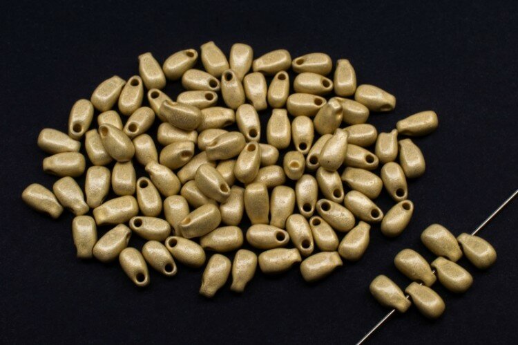 Бисер MIYUKI Long Drop #4201F серебро, Duracoat гальванизированный матовый, 10 грамм