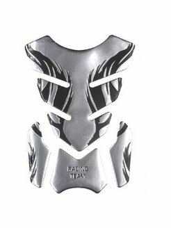 MOTOTOР Защитная наклейка на мотоцикл на бак мото "Рыба", серебро