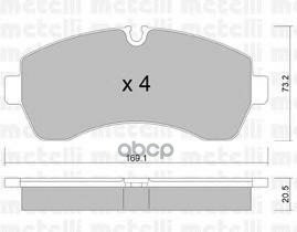 Колодки тормозные Metelli арт. 22-0673-0