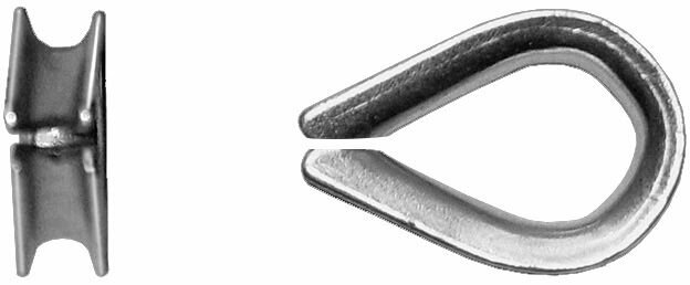 Коуш для стальных канатов DIN 6899 М6 (2шт) пакетик