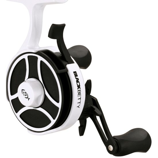 Катушка 13FISHING Black Betty Free Fall Ghost Ice Reel - 2.5:1 Gear Ratio w/ NEW Line Window- Left