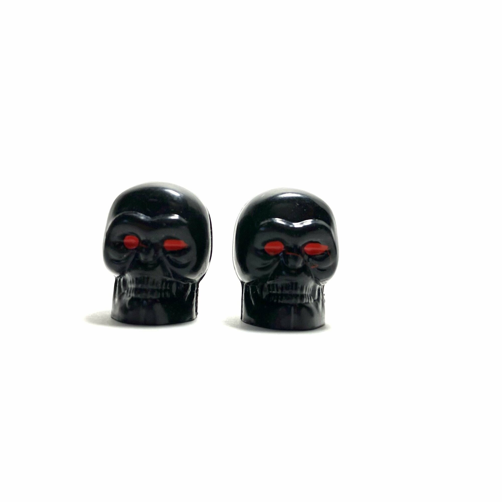 Колпачки на ниппель "Череп", цвет черный, 2шт.