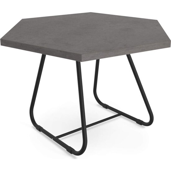 Столик журнальный Sheffilton SHT-S38/TT20 ЛДСП 70 черный муар/бетон чикаго темно-серый