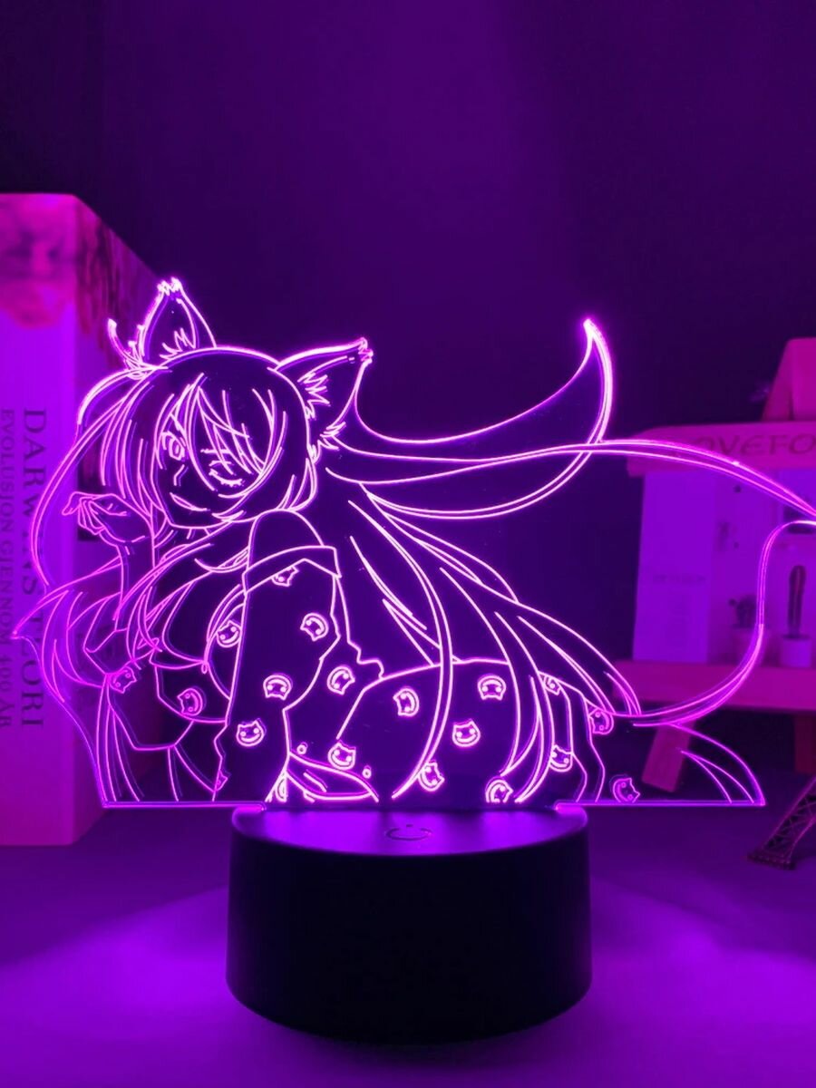 Ночник Аниме Истории монстров - Anime Bakemonogatari . Подарок фанату аниме и манги — декор в комнату с любимыми персонажами, в стиле отаку и японской анимации.